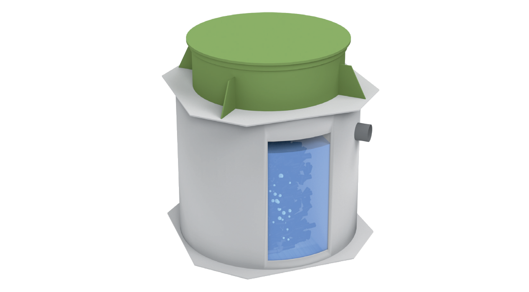 Topas BDT 5: Lågbyggt reningsverk för 1 hushåll | Topas Vatten